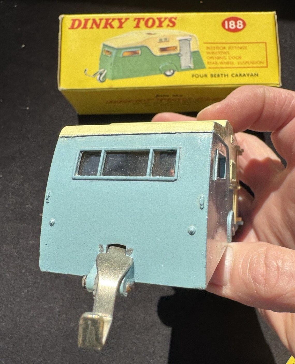 1950 Vtg 188 FOUR Berth Caravan Dinky Toys England MECCANO Mint in Box ...
