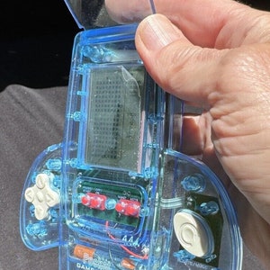 Vintage Pocket Clear Blue Rocket Electronic Handheld LCD Brick Game ...