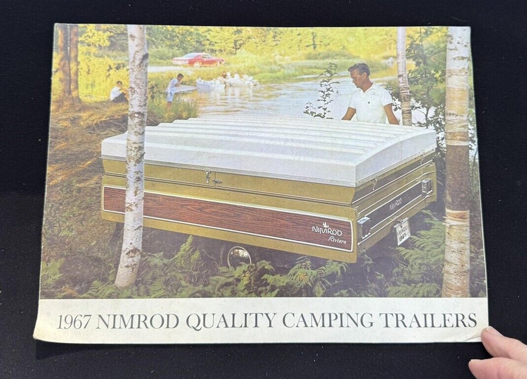 Rare NIMROD Camping TRAILER 1967 BROCHURE Color Illustrations With ...