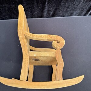 Vintage Wood Rocking Chair - Doll or Teddy Bear Super Cute! Very Sturdy ...