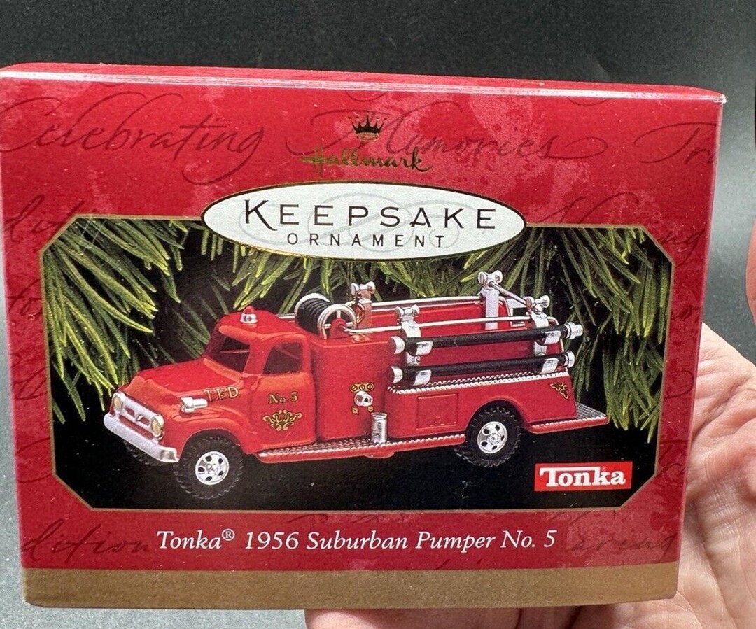 2001 Hallmark Ornament Tonka 1956 Suburban Pumper No. 5 -brand New! -2D ...