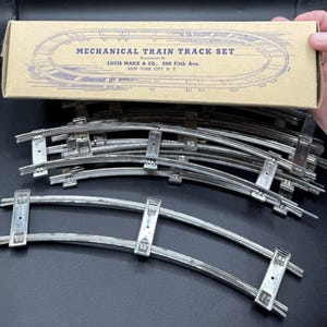 Rare Vintage 1950’s Mechanical Train Track Set LOUIS MARX & CO. in Mint ...