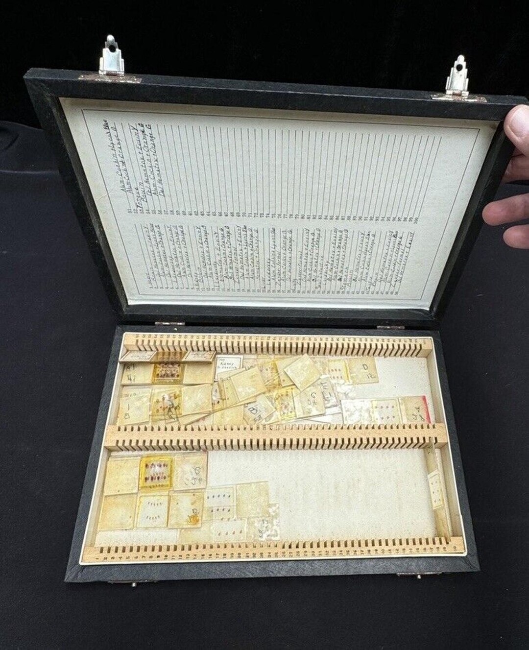 Vintage Microscope Medical Lab Slides in Case 1940’s Doctor Biology ...