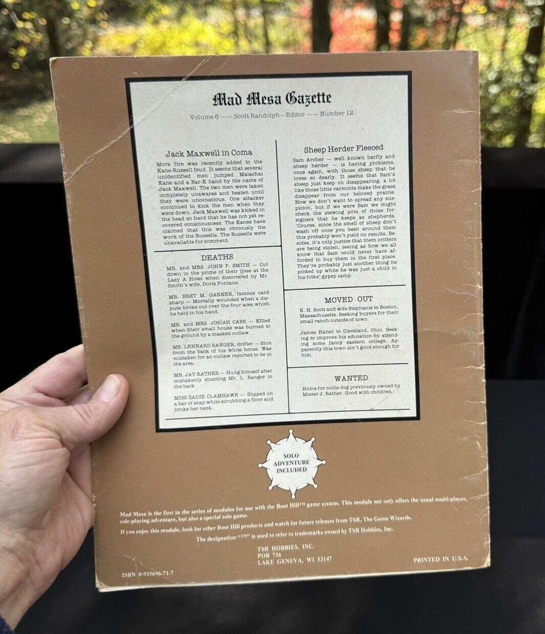 Boot Hill Rpg BH1 Mad MESA Jerry Epperson Tom Moldvay TSR 1981 - Etsy
