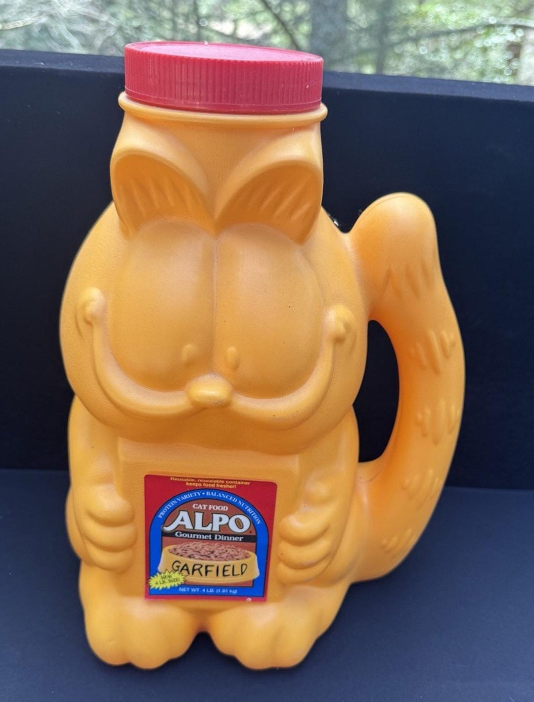 Vintage Garfield 1994 Alpo Empty Container Piggy Bank Comic Plastic 13 ...