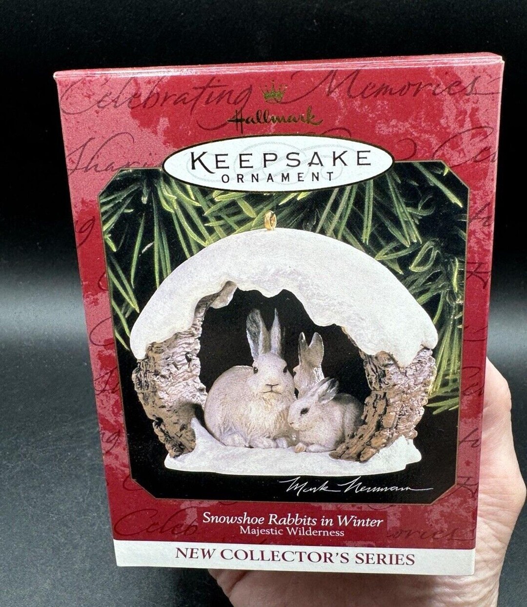 Brand New Hallmark Ornament Snowshoe Rabbits in Majestic Wilderness ...