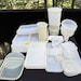 HUGE Vintage Tupperware Lot of Containers & Lids Various Numbers Clear ...