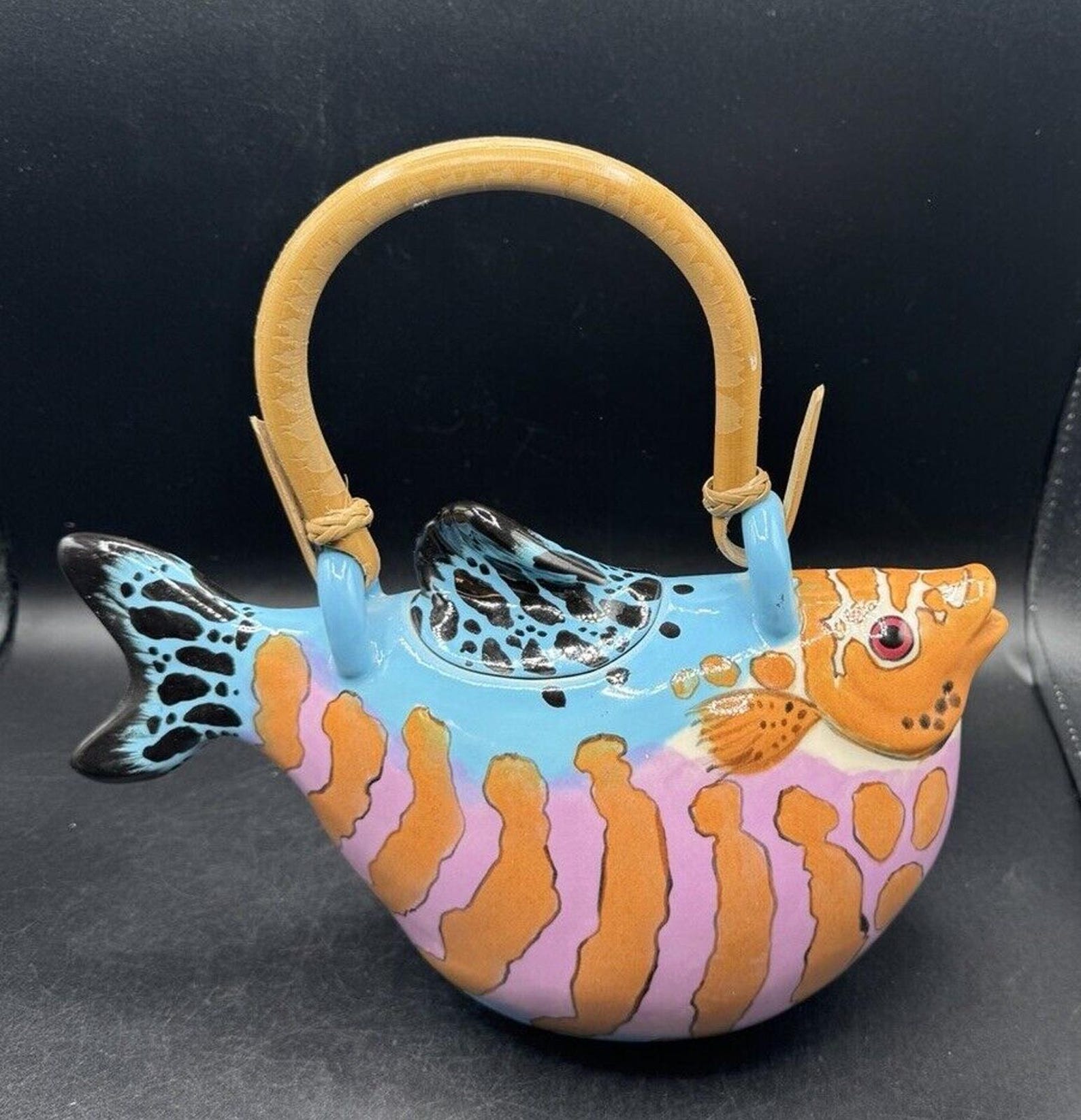 Rare Vtg 1984 Animals & Co. Tropical Fish Tea Pot #8 of 90 ! Artist ...