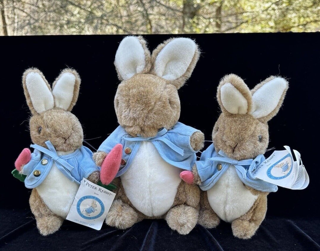 3 Vintage Beatrix Potter Peter Rabbit Baby Plush Animal Bunny Eden Toys ...