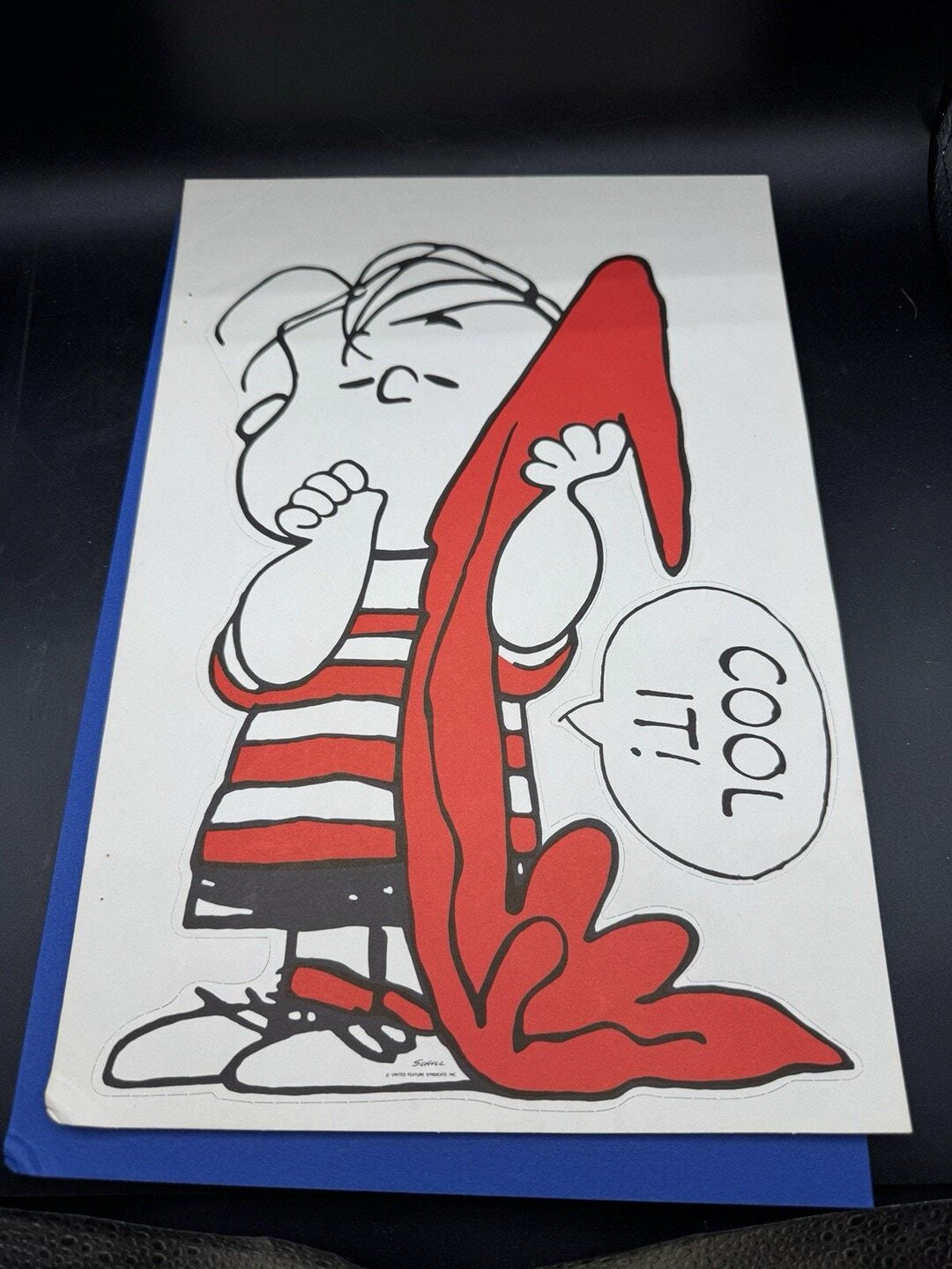 Rare 1960’s 13” Peanuts Die Cut Out Decoration Linus “ COOL IT” Vintage ...