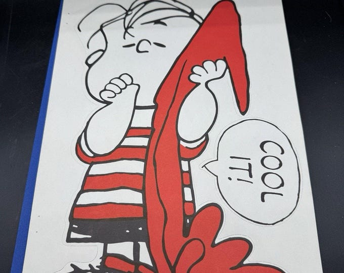 Rare 1960’s 13” Peanuts Die Cut Out Decoration Linus “ COOL IT” Vintage ...