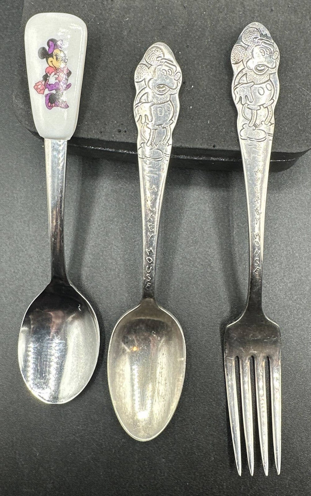 Vintage WM ROGERS & SON Silverplate Walt Disney Mickey Mouse Silverware ...