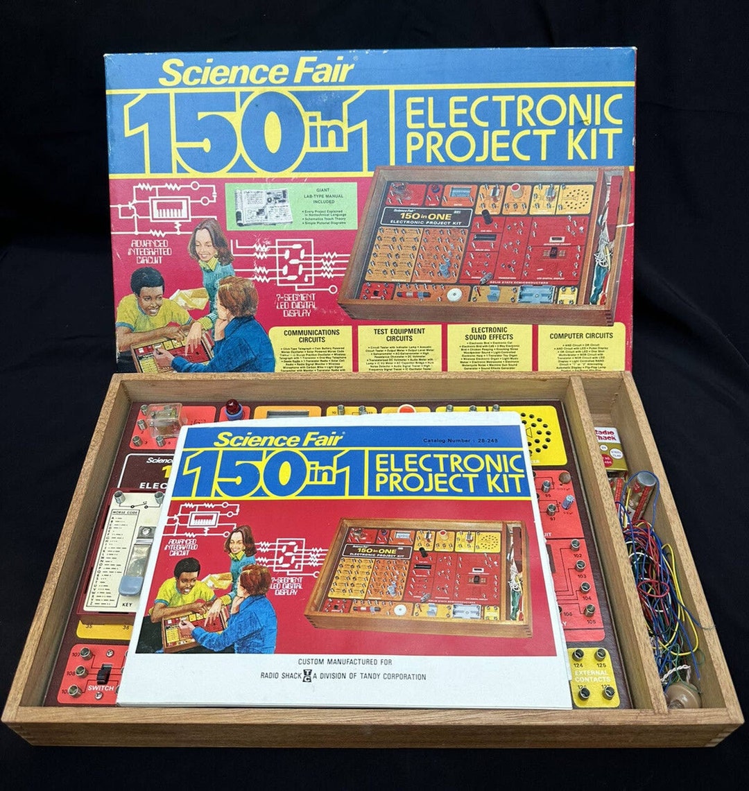 Radio Shack Science Fair 150 in 1 Electronic Project Kit - Etsy