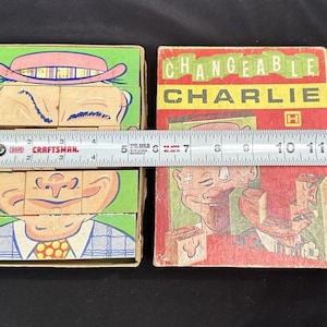 1950s Halsam Changeable Charlie Puzzle Game 4,194,304 Different Faces ...