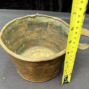 Copper Drinking Grog Cup Metal Ration Bowl Flat Bottom Early American ...