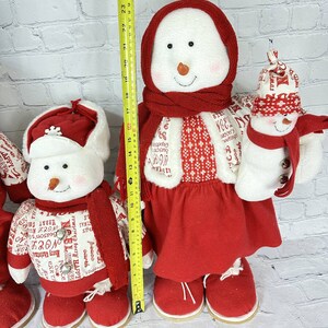Cute! Tii Collections 25” Tall Snowman Family Mr Mrs & Kids High ...