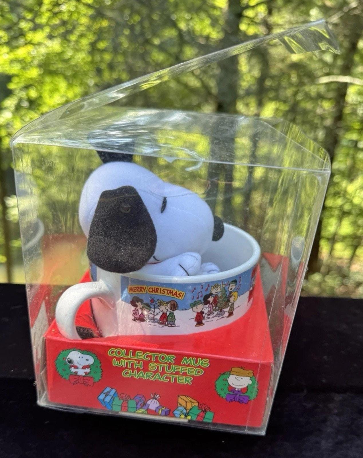 Peanuts Classic Snoopy Extra Large Christmas Coffee Cappuccino Mug ...