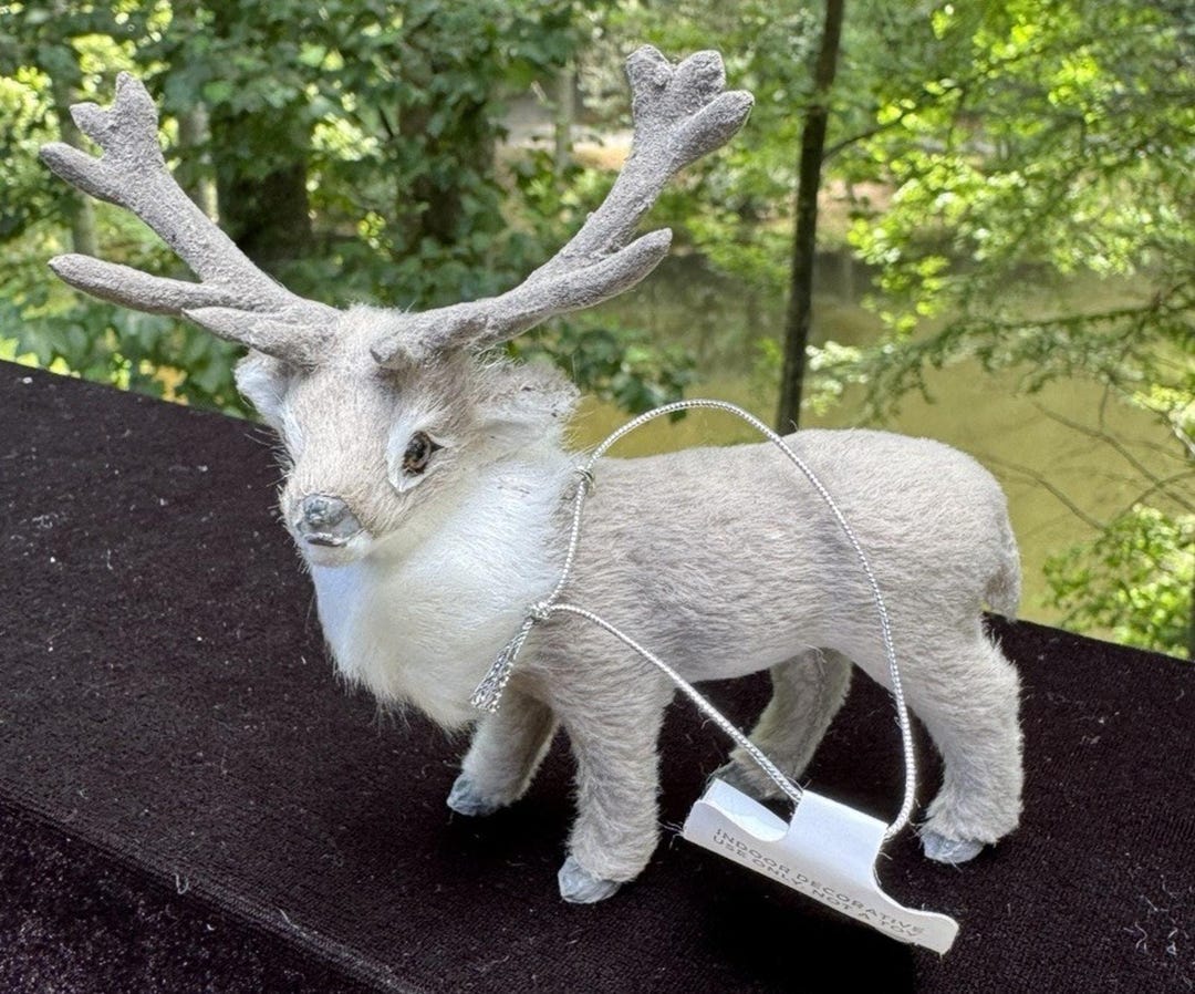 New WONDERSHOP Target Reindeer Christmas Ornament White Deer - Etsy