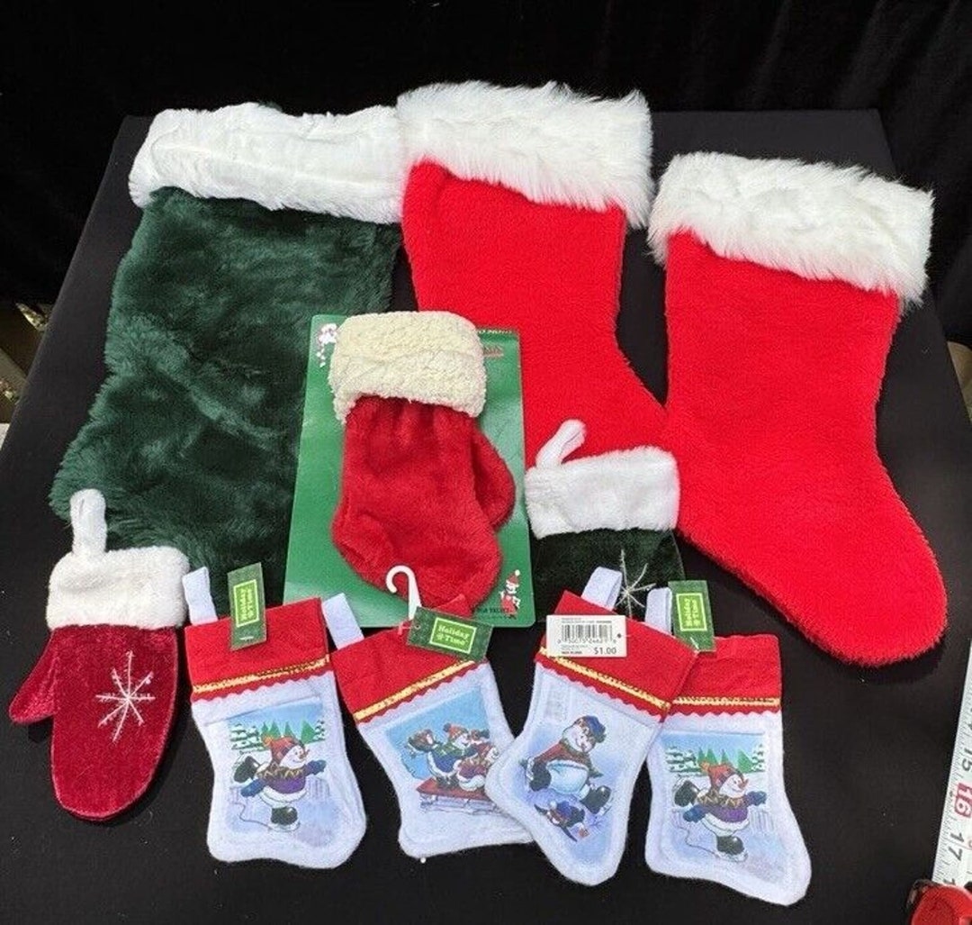 Large Lot of Christmas Stockings Home Decor Various Designs & Brands - Etsy