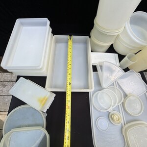 HUGE Vintage Tupperware Lot of Containers & Lids Various Numbers Clear ...