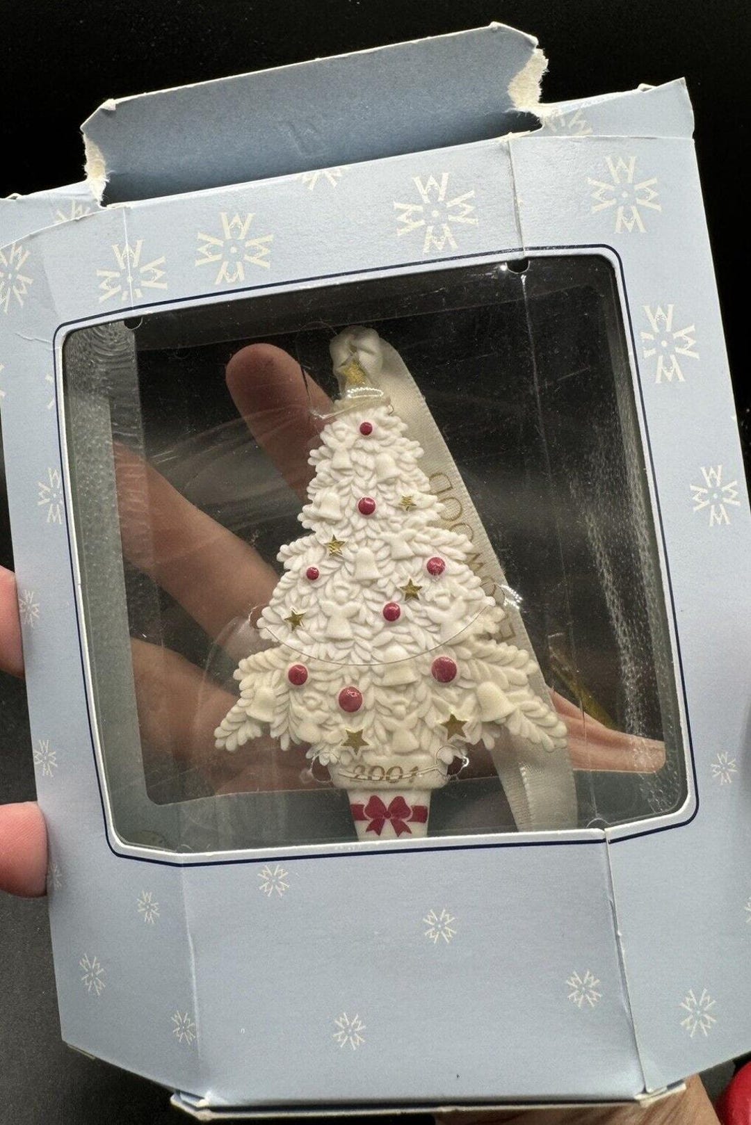 Wedgwood England Jasperware Christmas Tree Ornament 2001 MIB! -15D - Etsy