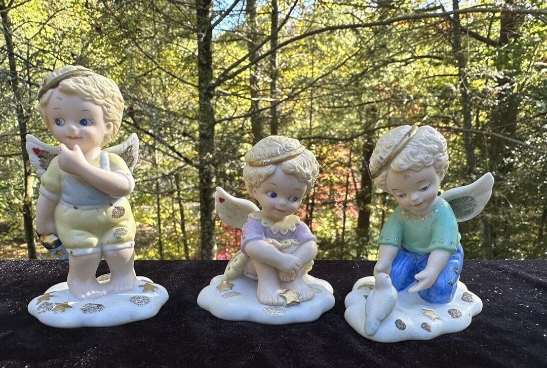3 Adorable Angels From the Tender Hearts Collection 1995 Bronson ...