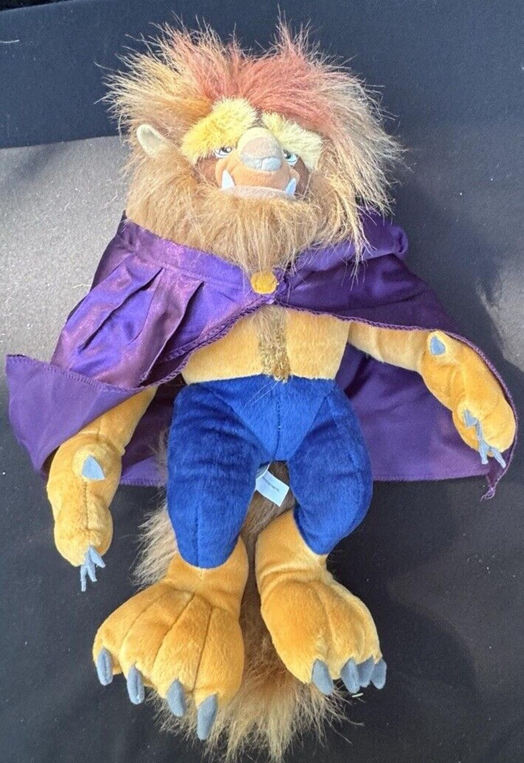 Vintage Beauty and the Beast Plush Beast With Cape 16 Inches Mint ...