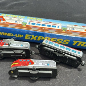 Vintage Wind up Key Tin Toy Train Express Passenger Commuter Train Schylling A75 - Etsy
