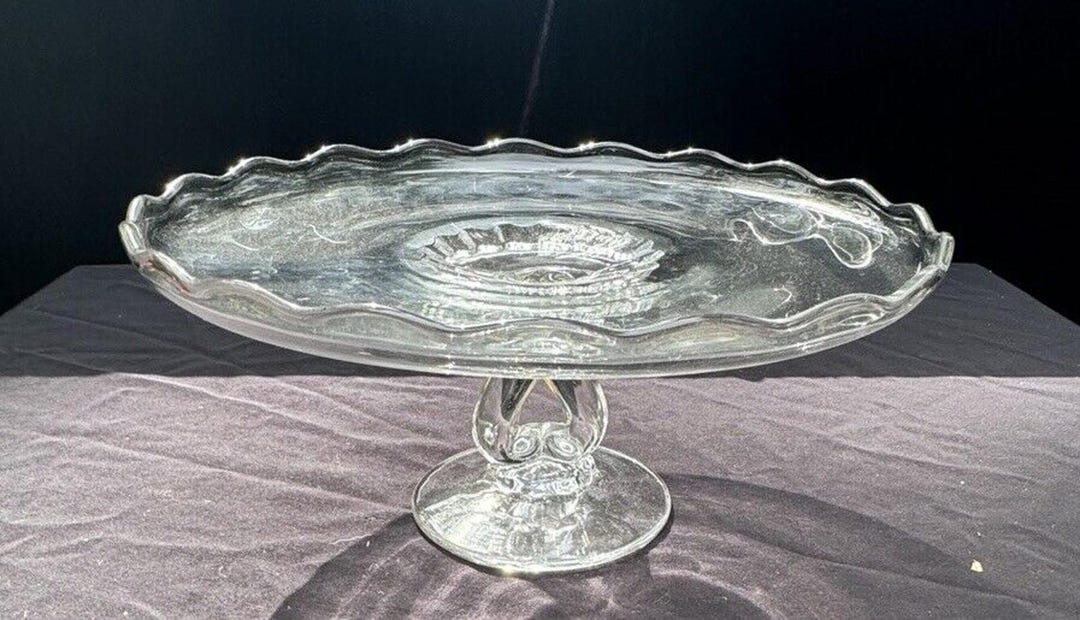 Vintage Viking New Martinsville Prelude Pedestal Cake Stand 11 1/4 ...