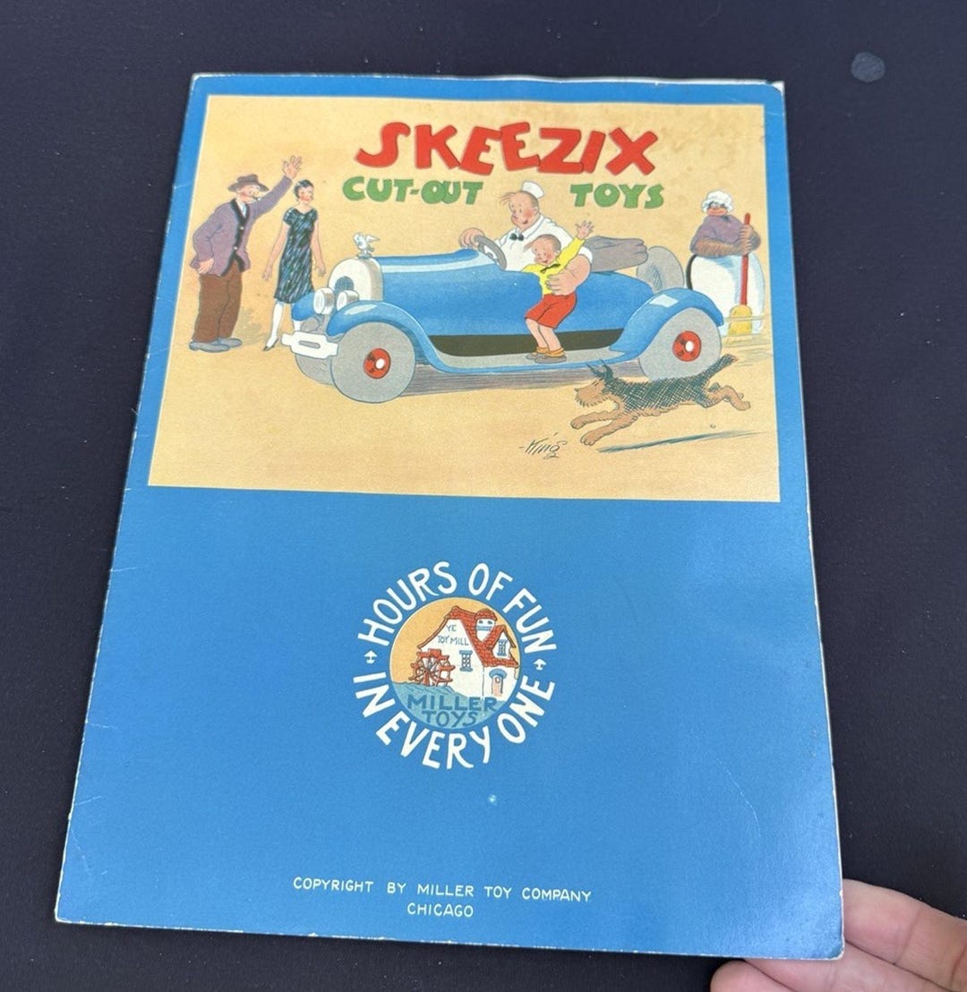 Rare SKEEZIX Cut Out Toys 1930S ORIGINAL Book by Miller Toy Company - Etsy