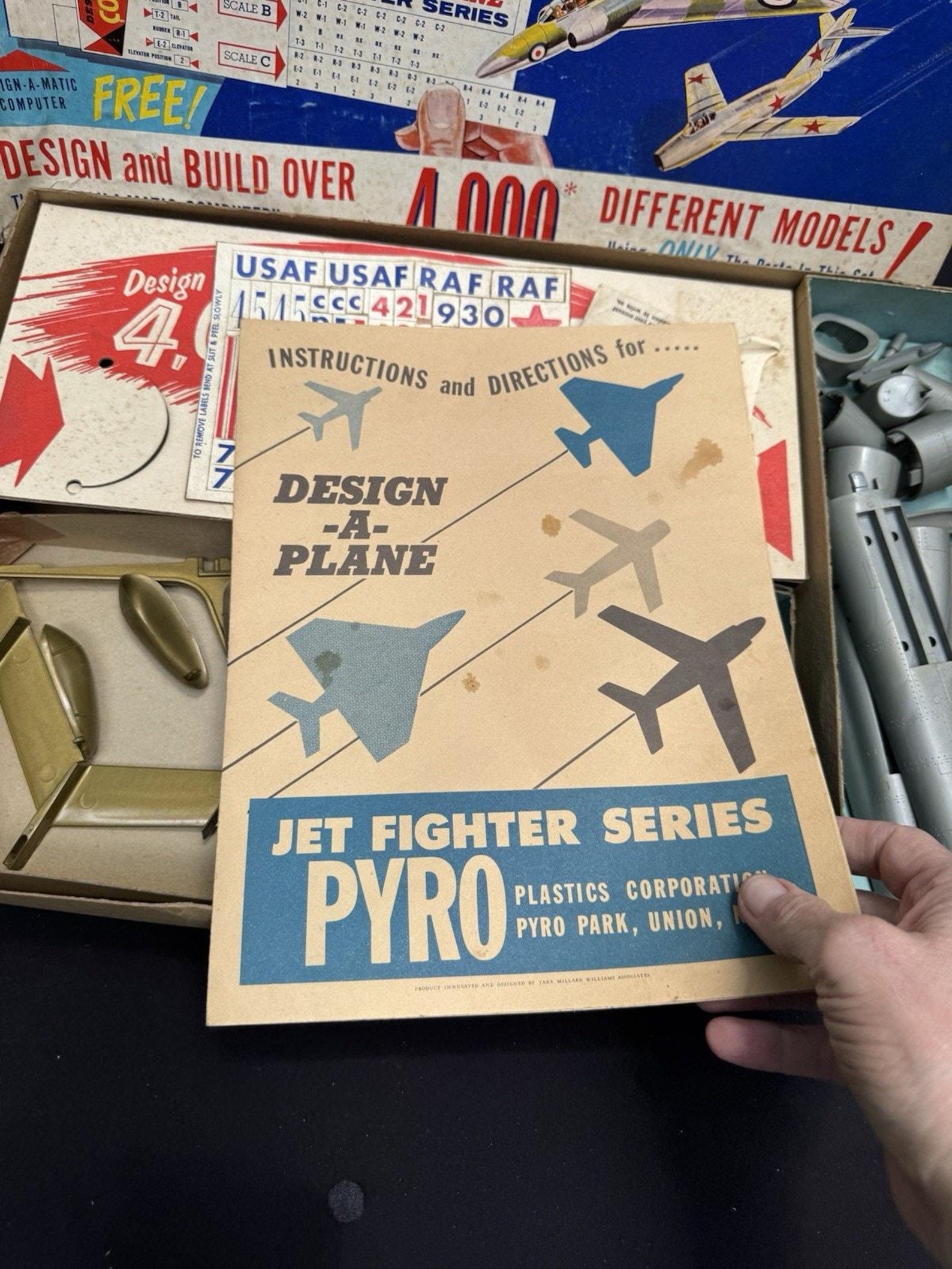 Rare Vintage 1960 Pyro 1/48 Scale Design A Plane Jet Fighter Series Kit ...