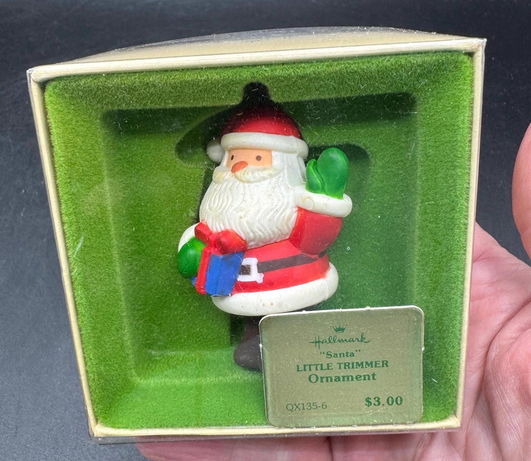 Vintage 1979 Hallmark “little Trimmer” Santa Ornament. Tree Trimmer ...