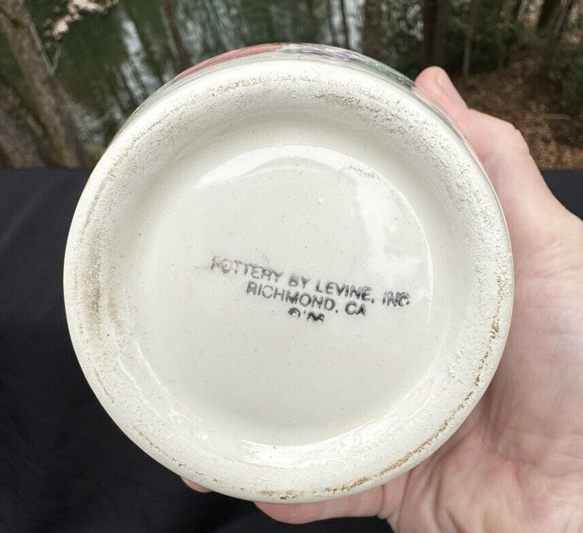 Vintage Pottery by Levine Floral Vase No Chips Beautiful No Cracks -A12 ...