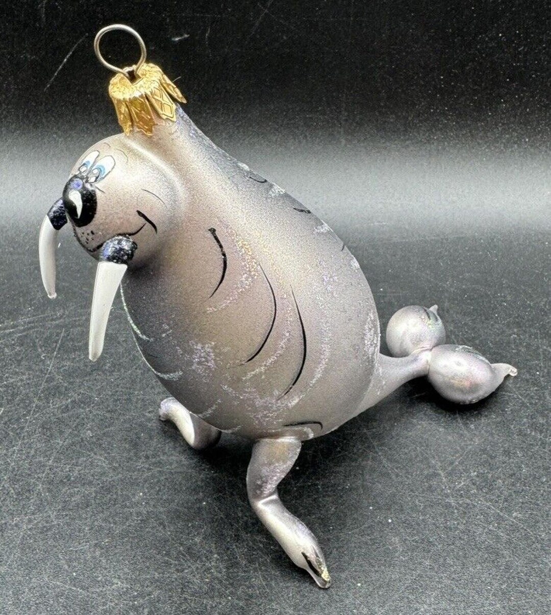 Rare Vintage Christopher Radko Walrus Blown Glass Christmas Tree ...