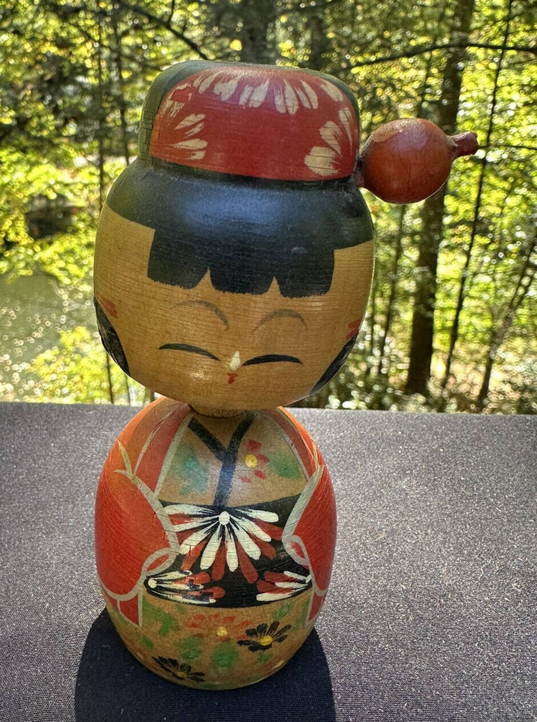1970s Vintage Wood Japanese KOKESHI Doll Bobble Nodding Head Made in ...