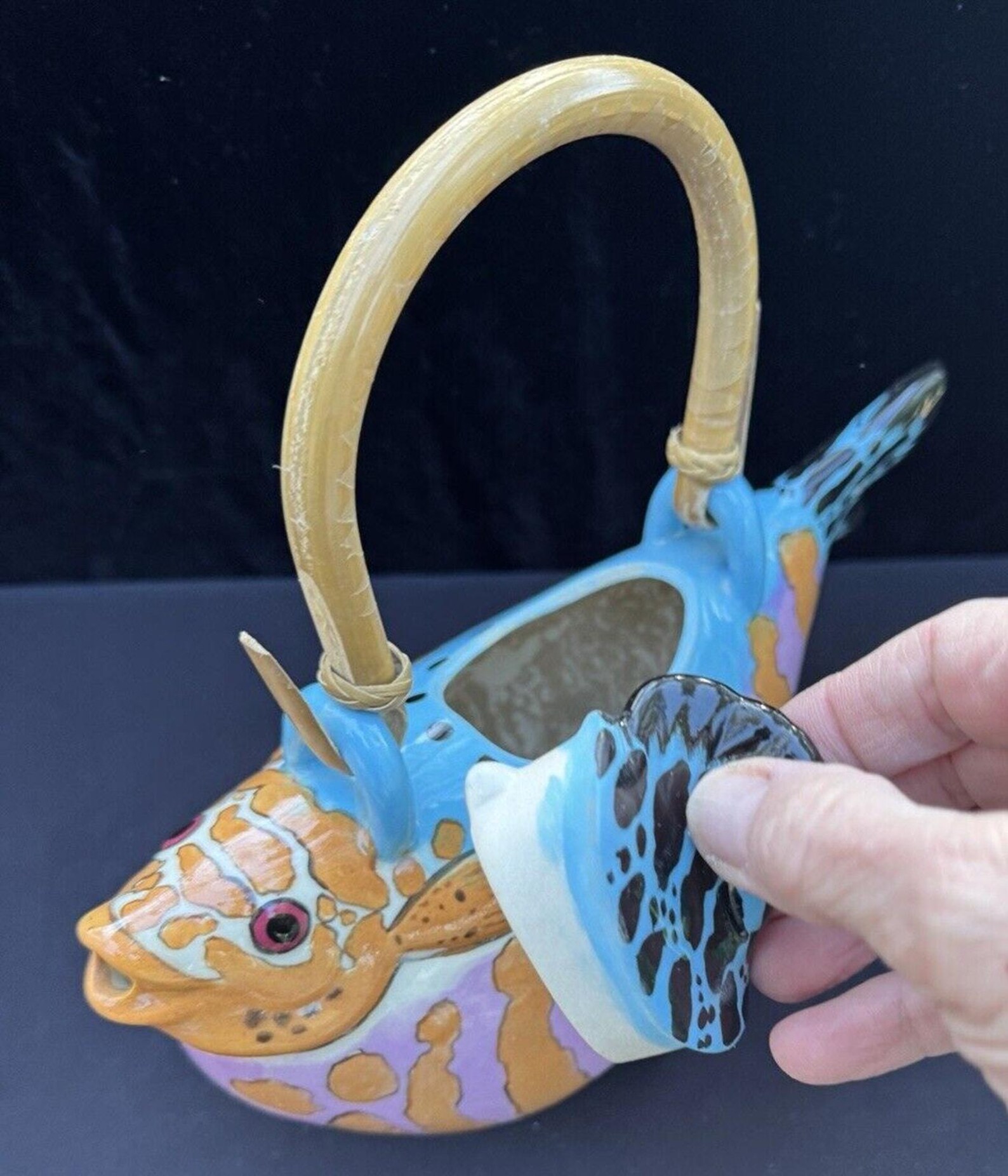 Rare Vtg 1984 Animals & Co. Tropical Fish Tea Pot #8 of 90 ! Artist ...