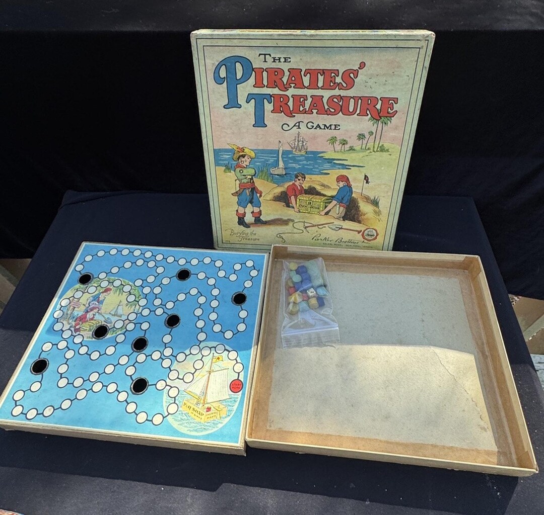 Vintage 1920s Game the Pirates' Treasure Parker Brothers RARE! #579 - Etsy