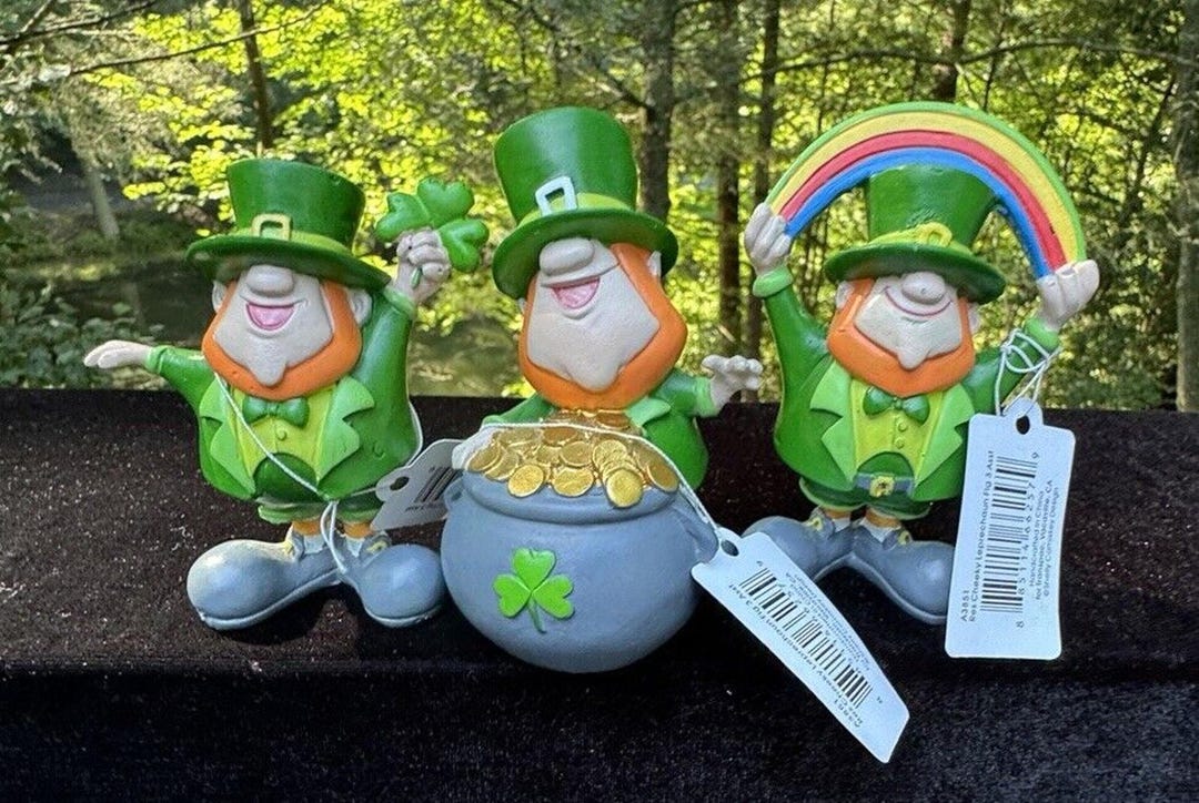 3 Adorable Leprechauns St Patricks Day Resin Figures Brand New! -C10 - Etsy