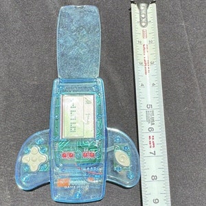 Vintage Pocket Clear Blue Rocket Electronic Handheld LCD Brick Game ...