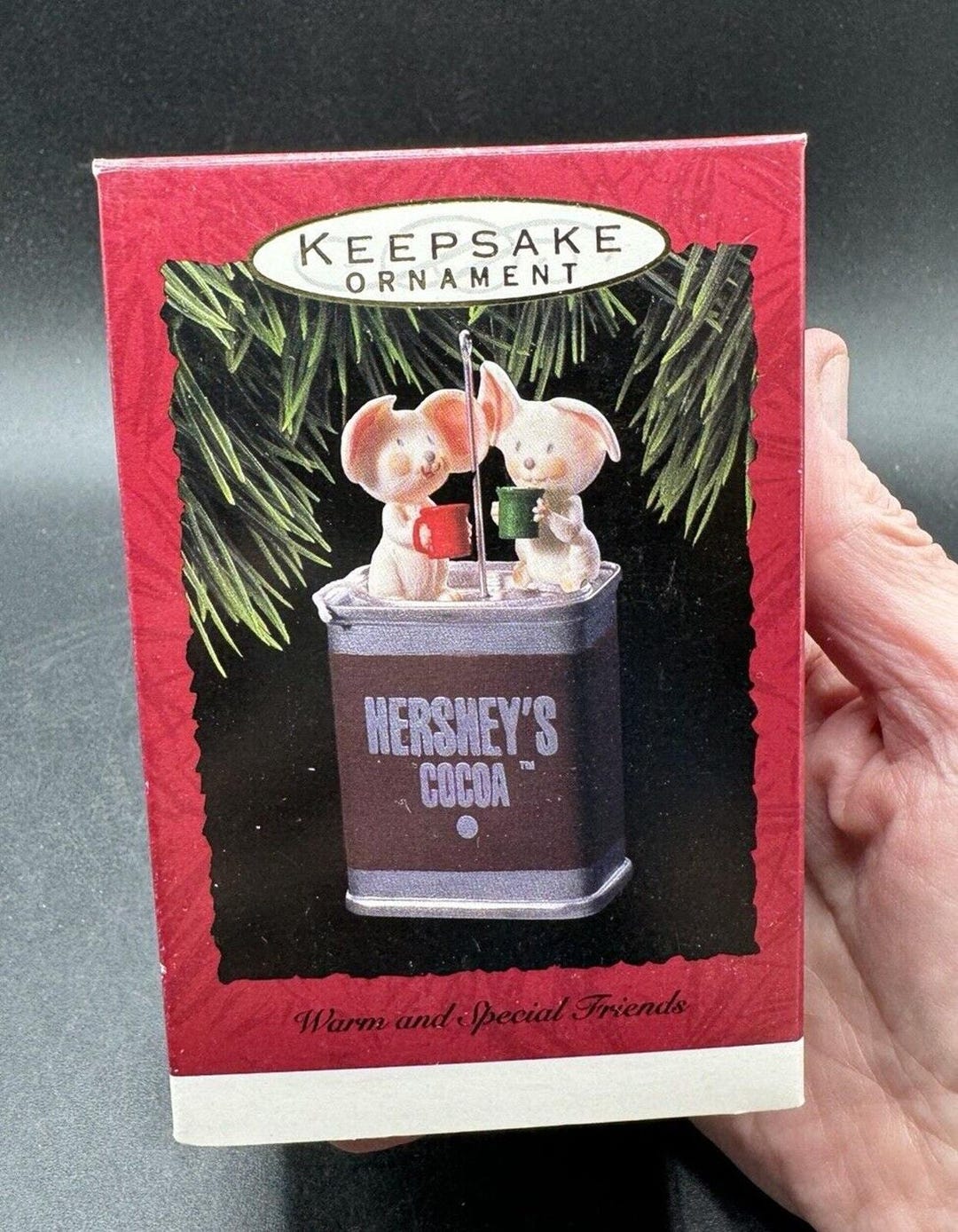 New 1993 Hallmark Christmas Ornament Warm and Special Friends Hersheys ...