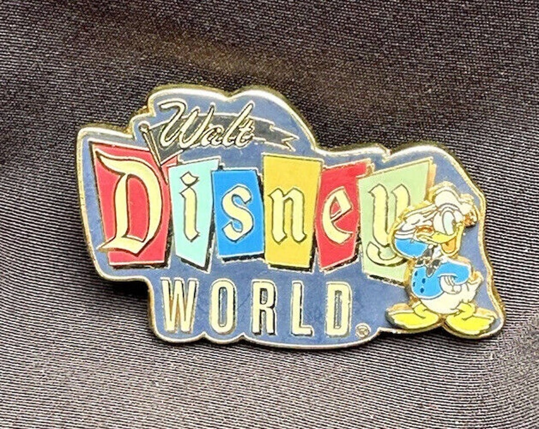DISNEY Walt Disney World® Retro Logo Donald Duck Pin - Etsy