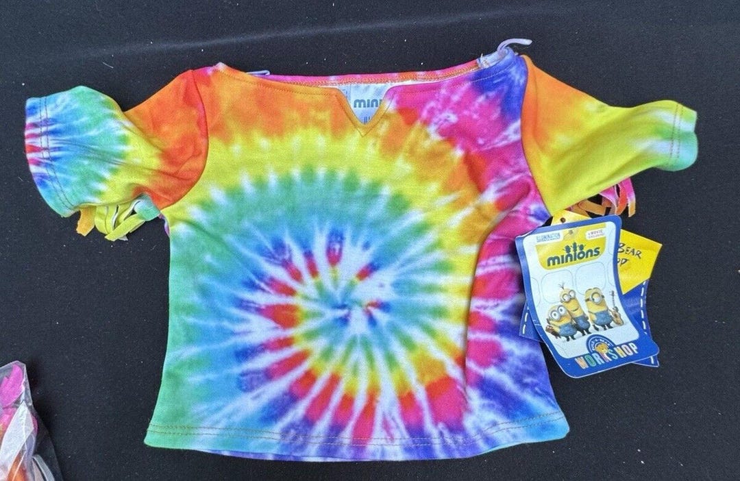 Rare Build A Bear Despicable Me Minions Tye Dye Shirt Brand New With ...