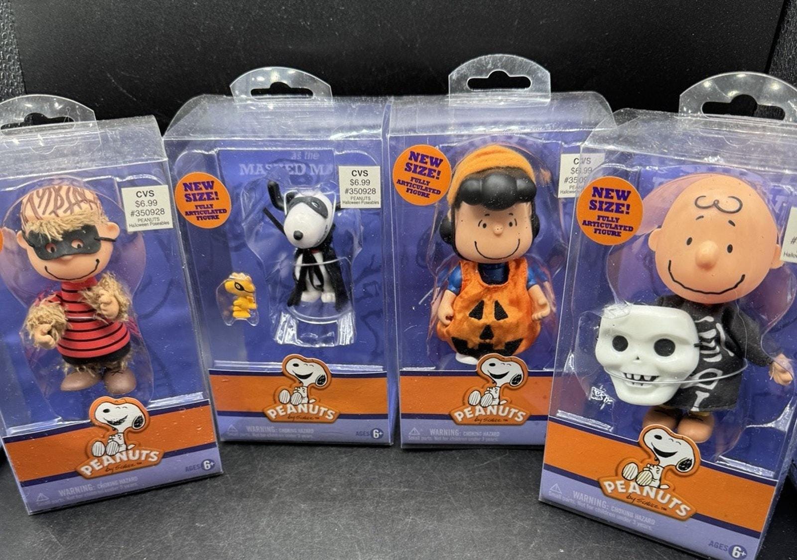 Brand New Peanuts by Shultz Halloween Poseable Figures Complete Set of ...