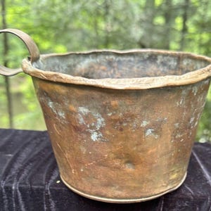 Copper Drinking Grog Cup Metal Ration Bowl Flat Bottom Early American ...