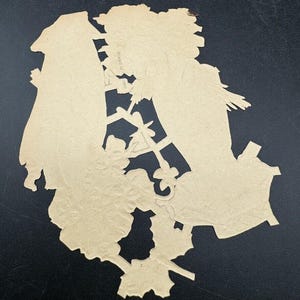 1800’s Large DIE CUT VICTORIAN Hands With Flowers Paper Card Antique 6 ...