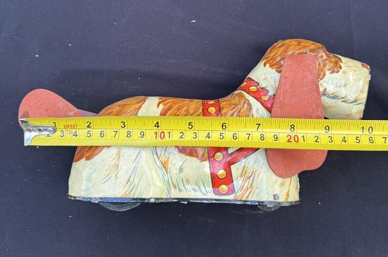 MARX Antique Friction Toy Dog Metal With Wheels Works Beautifully ...