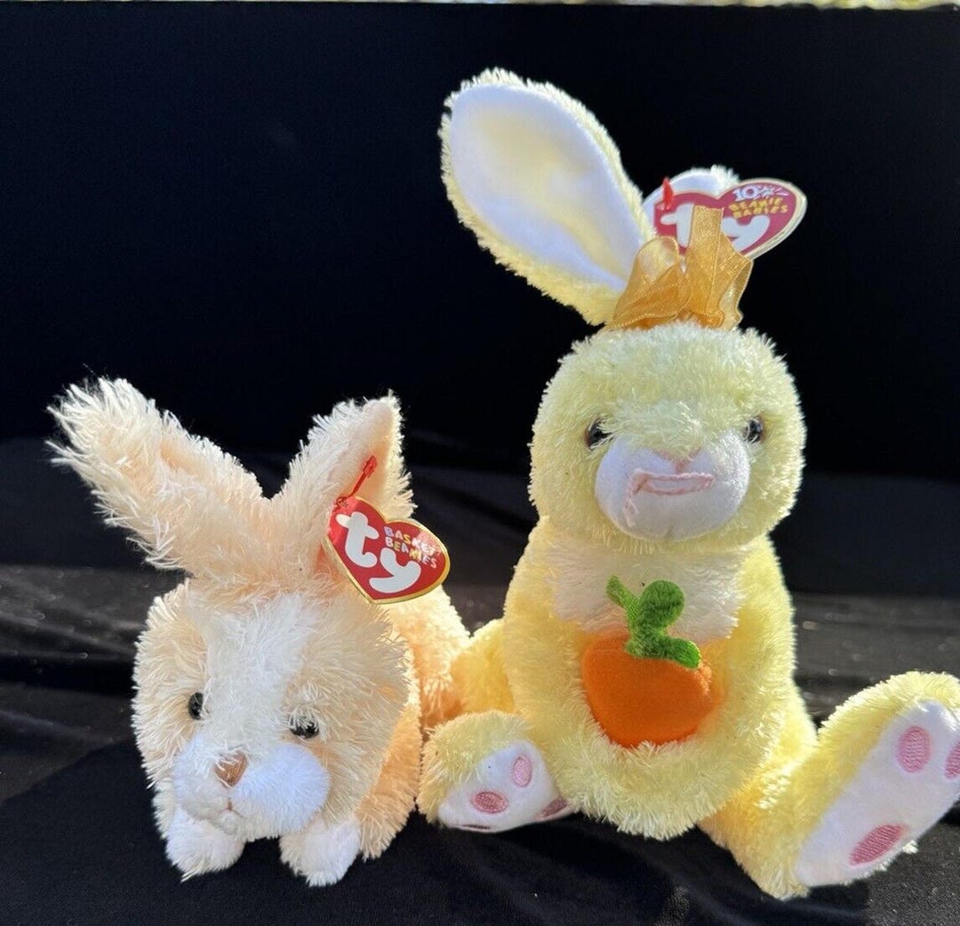 Nibblies Ty Beanie Babies Original Bunny & Cream Mini Easter Bunny MWT ...