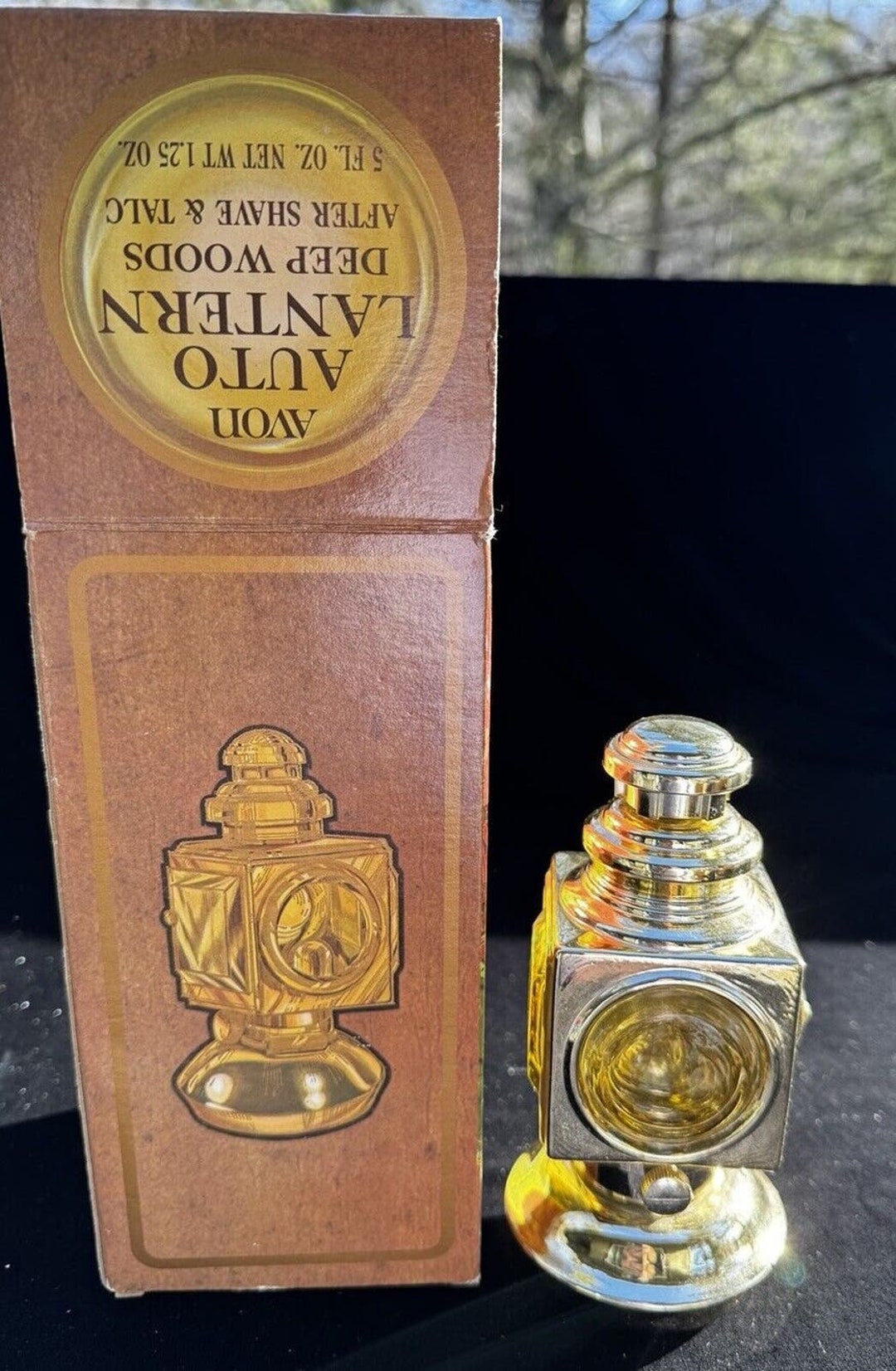 1970 AVON Auto 1920 Lantern Deep Woods After Shave & Talc in Original ...