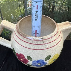 Blue Ridge Spindrift Teapot, Daisy Chain Red Stripes Hand Painted No ...