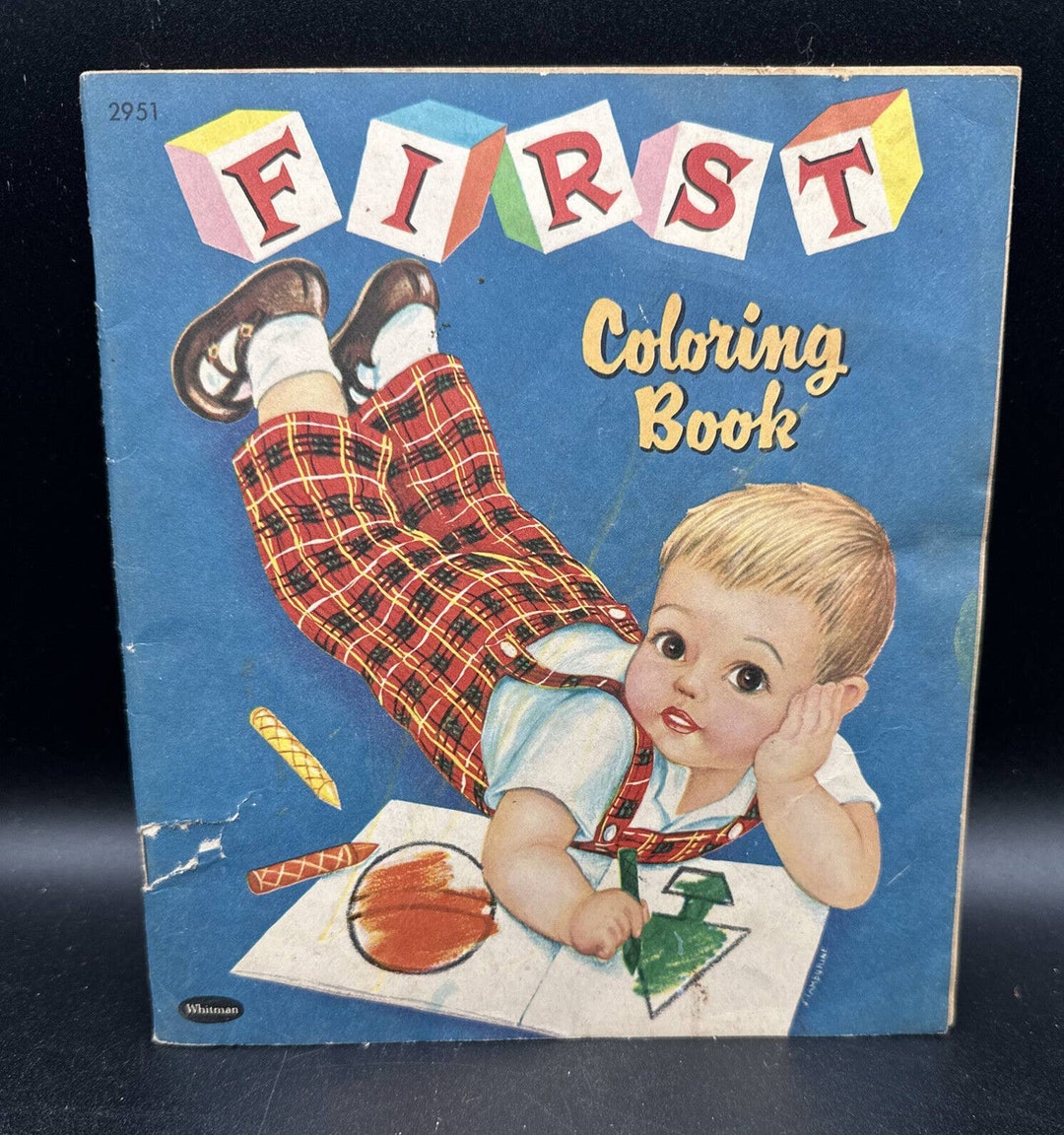 Rare 1958 “FIRST Coloring Book” WITMAN PUBLISHING 2951 Super Cute! - Etsy